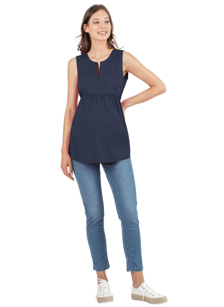 Maternity & Nursing Blouse - Blue – Mums and Bumps