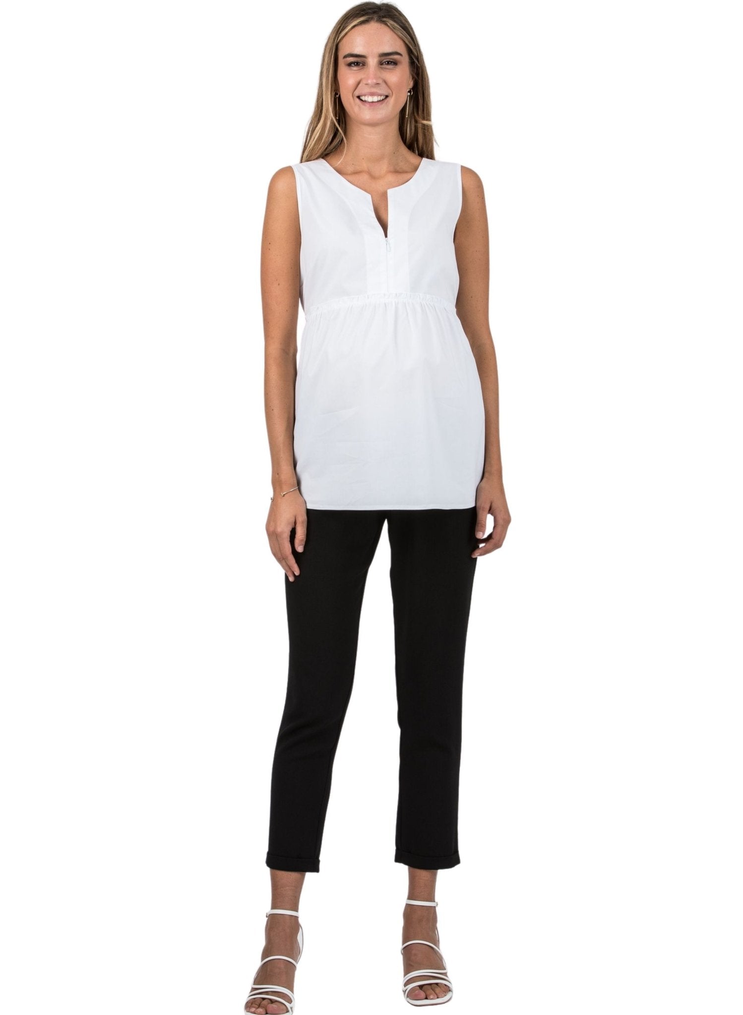 Maternity & Nursing Blouse - White – Mums and Bumps